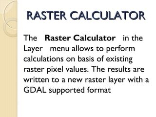 03 sajjad ali -qgis working with raster | PPT