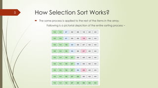 Selection Sort & Insertion Sorts Algorithms | PPTX