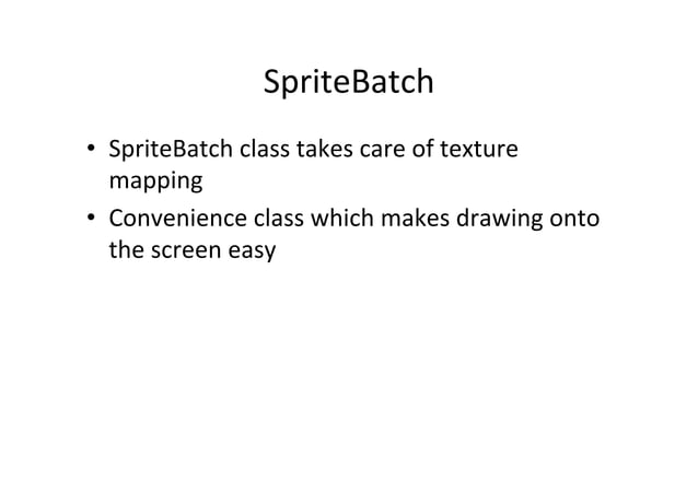 Implementing a Simple Game using libGDX | PPT