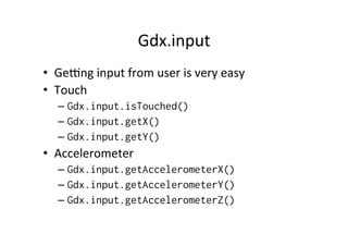Implementing a Simple Game using libGDX | PDF | 3-D Graphics | Computer Software and Applications