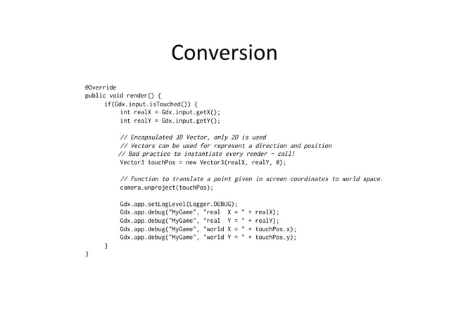 Implementing a Simple Game using libGDX | PPT