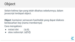Materi Pemrograman Web - Sintaks Javascript 2 | PPT