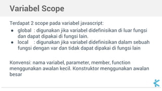 Materi Pemrograman Web - Sintaks Javascript 2 | PPT