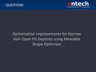 3. Stuart Swapp and Aaron Loffler, Entech - Optimisation Improvements ...