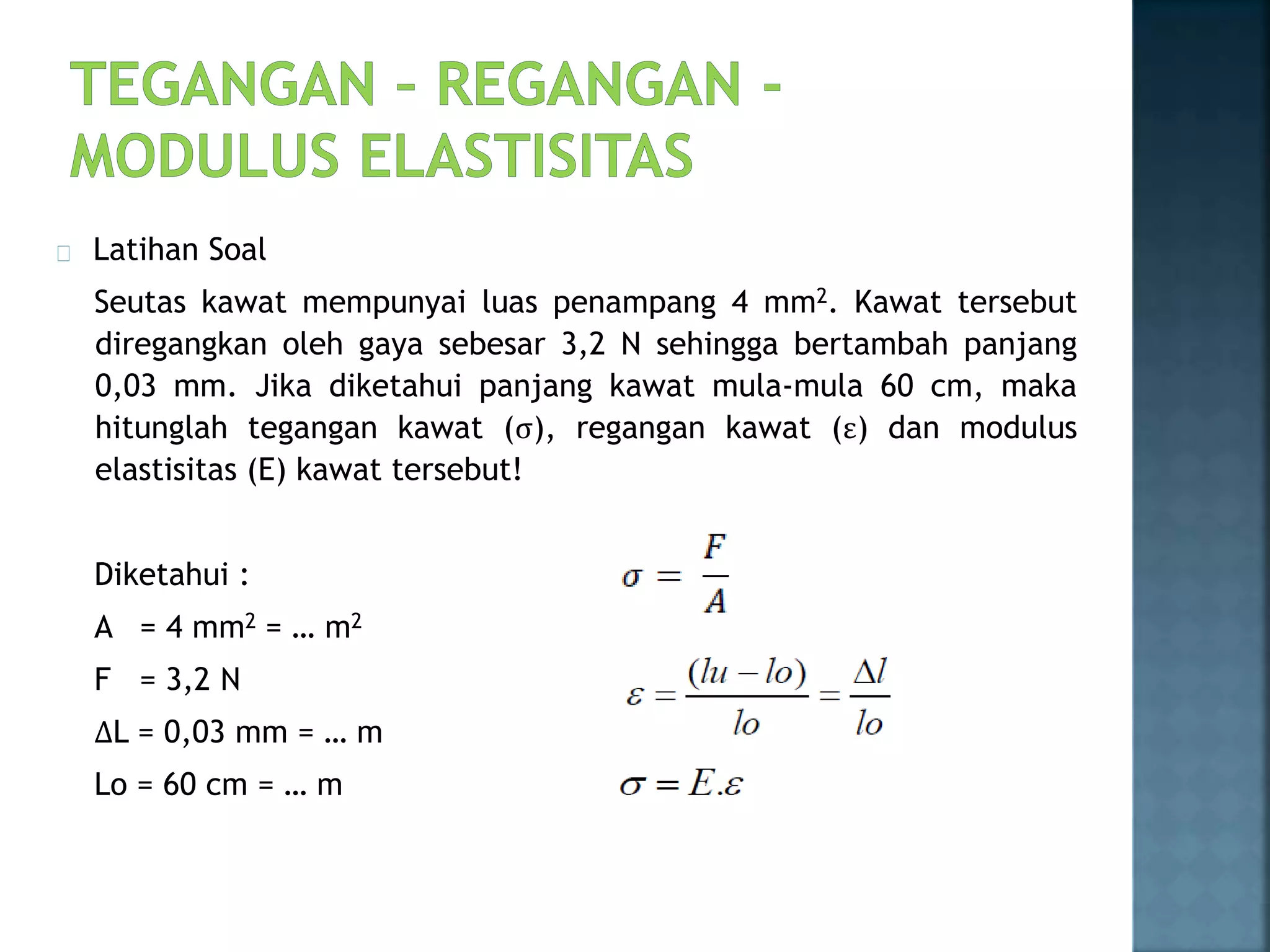 03 tegangan regangan (2) | PPTX