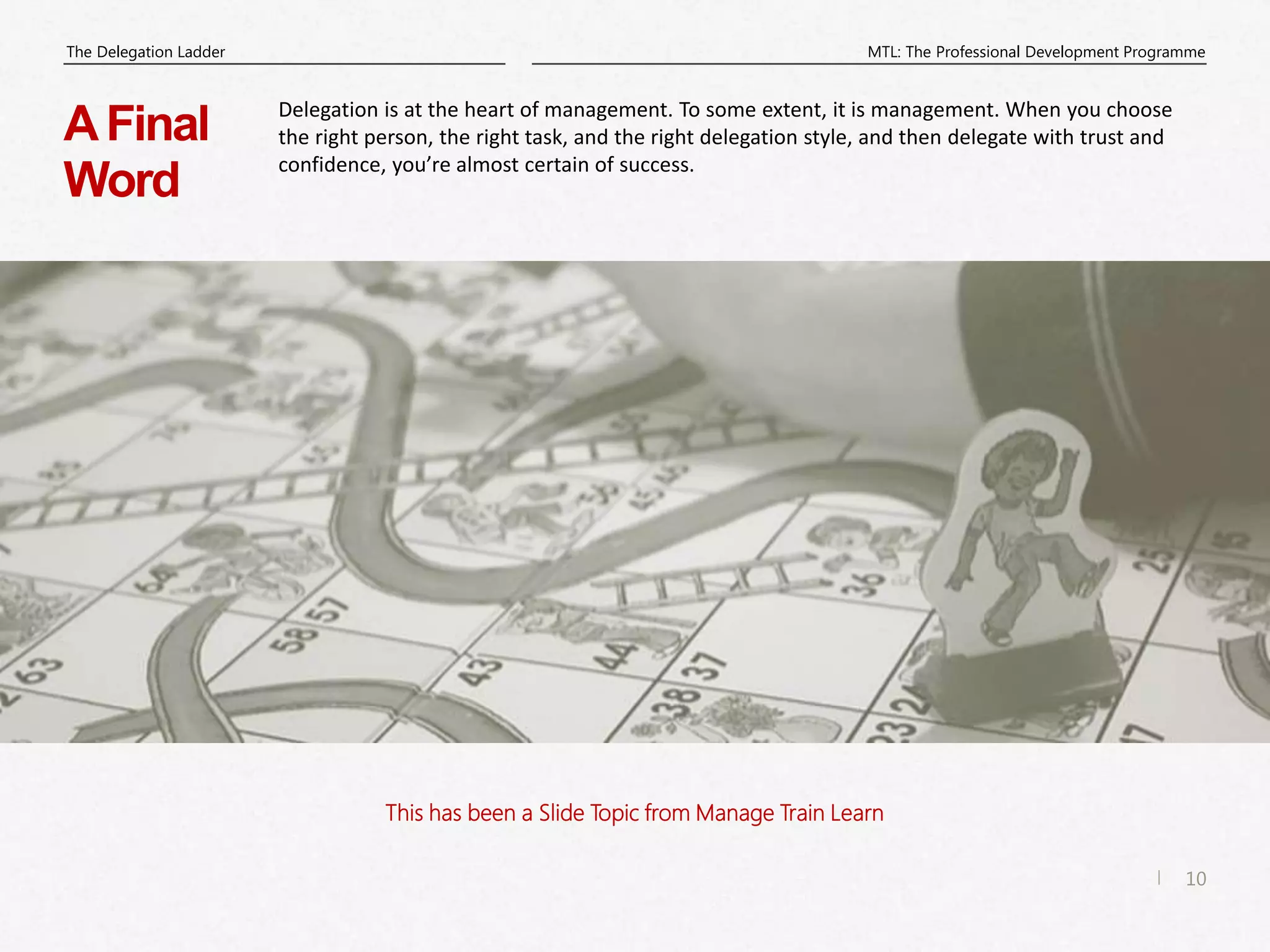 The Delegation Ladder | PPTX