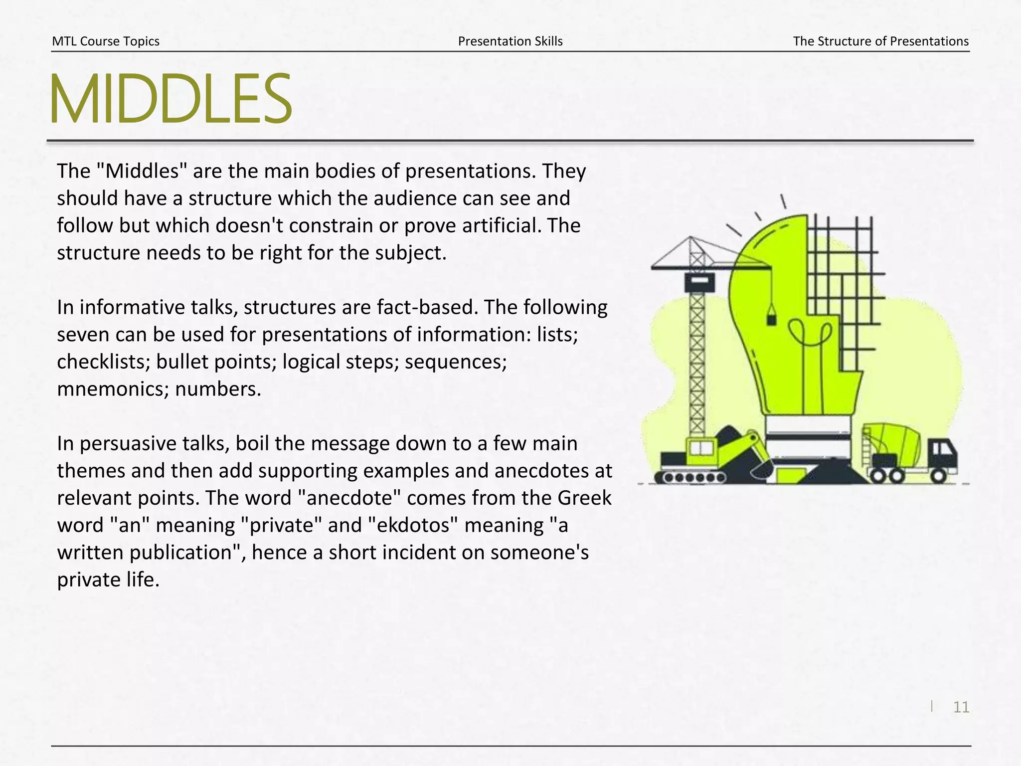 The Structure of Presentations | PPTX