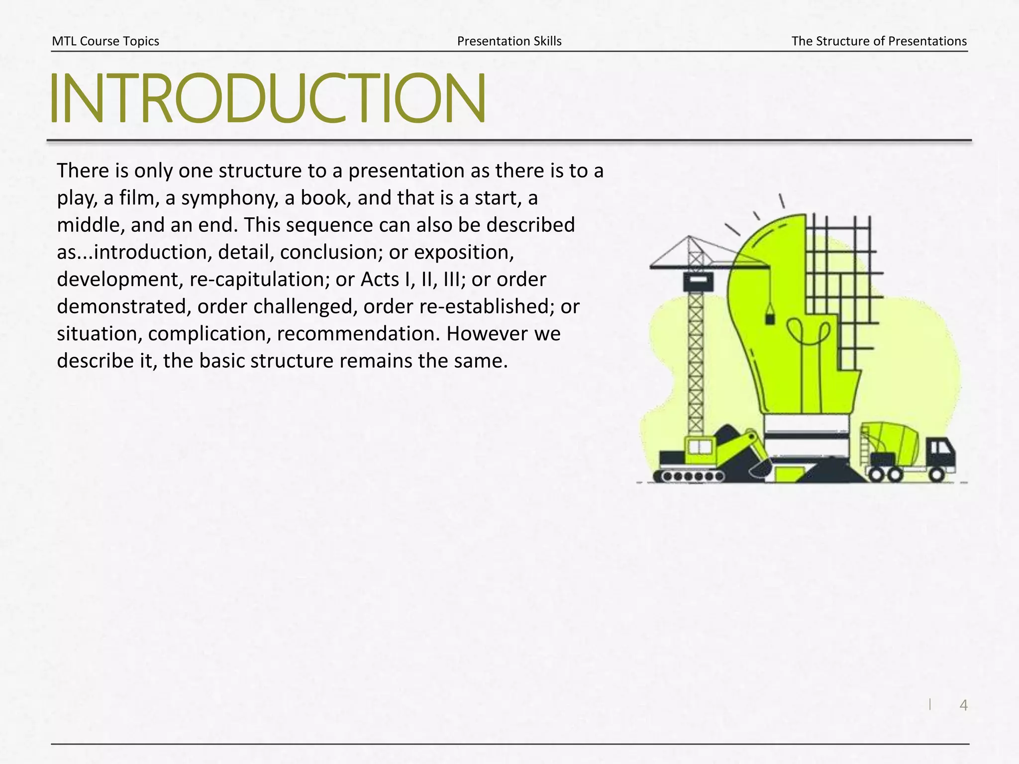 The Structure of Presentations | PPTX