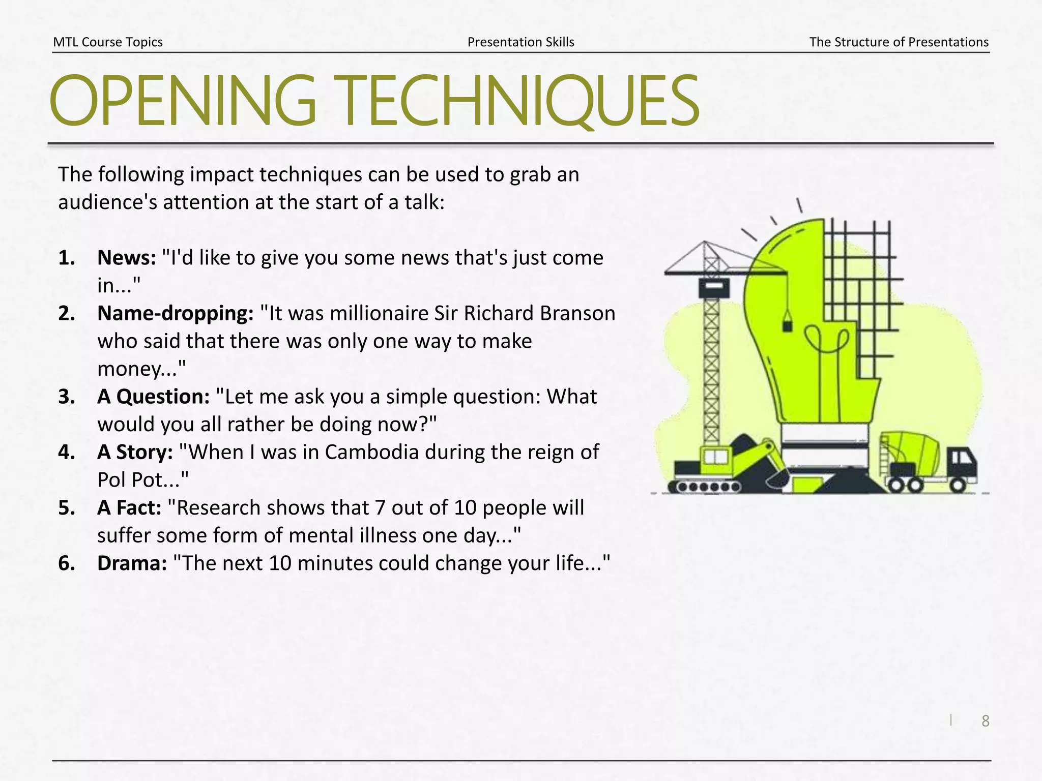 The Structure of Presentations | PPTX