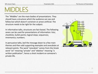 The Structure of Presentations | PPTX