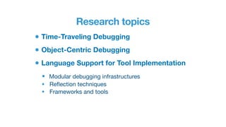 The Pharo Debugger and Debugging tools: Advances and Roadmap | PPT