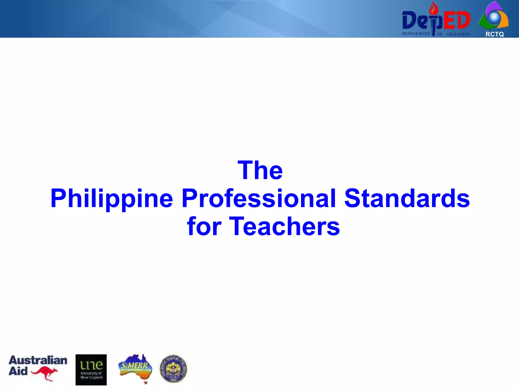 The Philippine Professional Standards for Teachers | PPTX