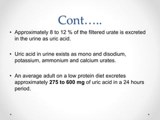 uric acid | PPTX
