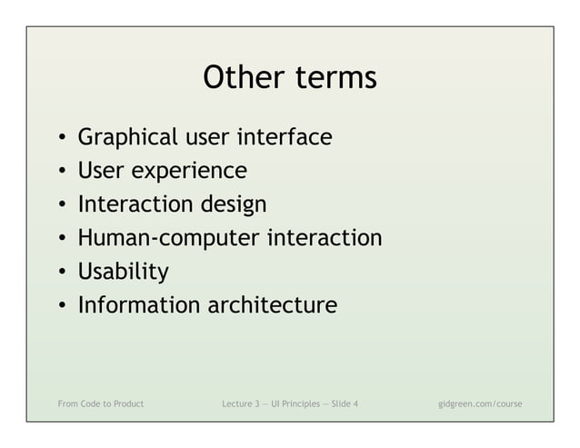 User Interface Principles | PPT