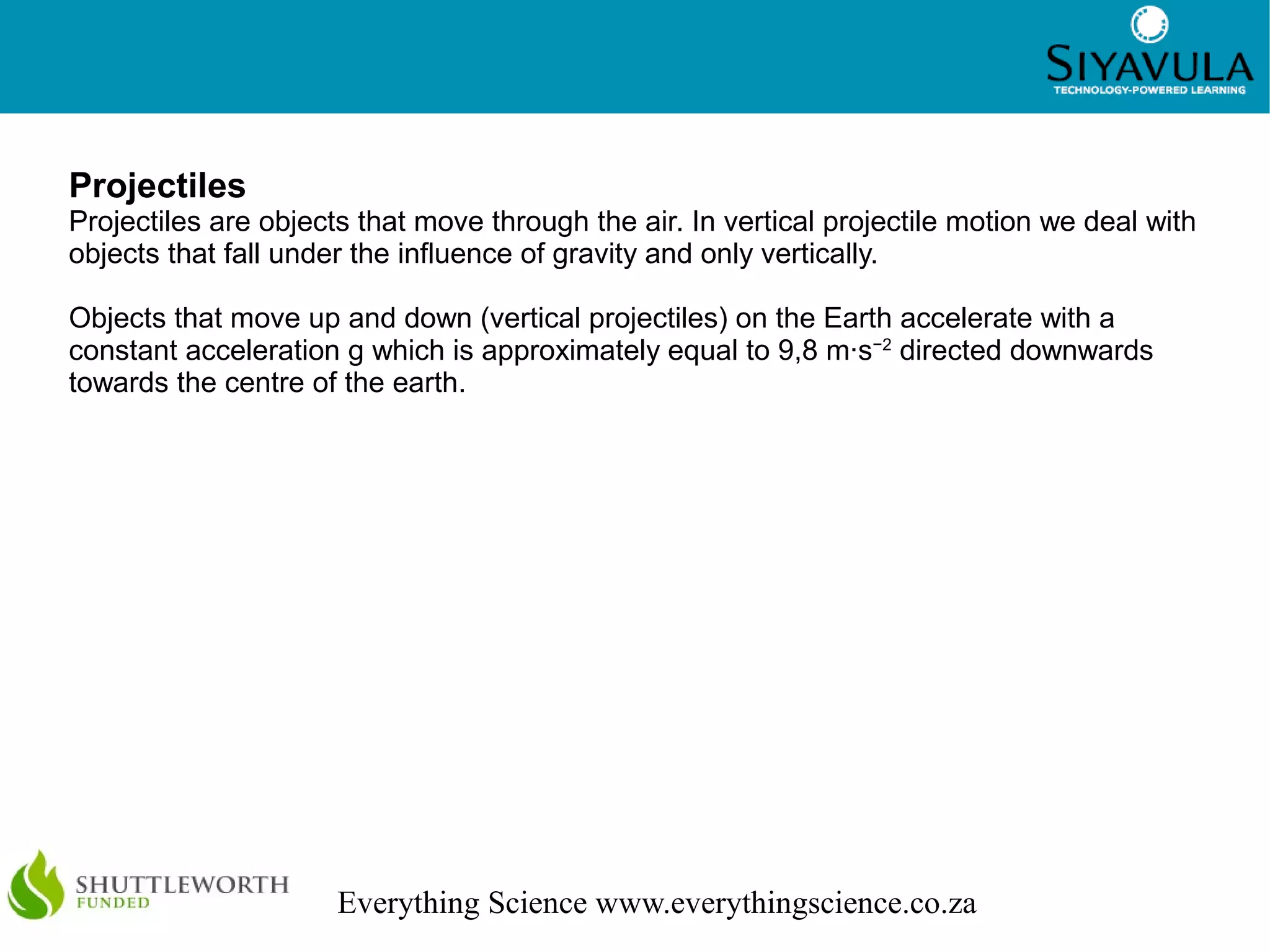 Vertical projectile motion | ODP