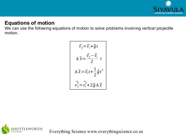 Vertical projectile motion