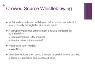 ETHICS10 - Wikileaks and the Ethics of Whistleblowing | PPT