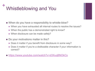 ETHICS10 - Wikileaks and the Ethics of Whistleblowing | PPT