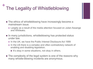 ETHICS10 - Wikileaks and the Ethics of Whistleblowing | PPT
