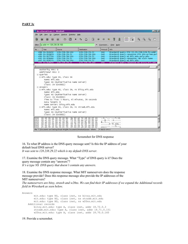 03 Wireshark Dns Solutionjuly222007 Pdf