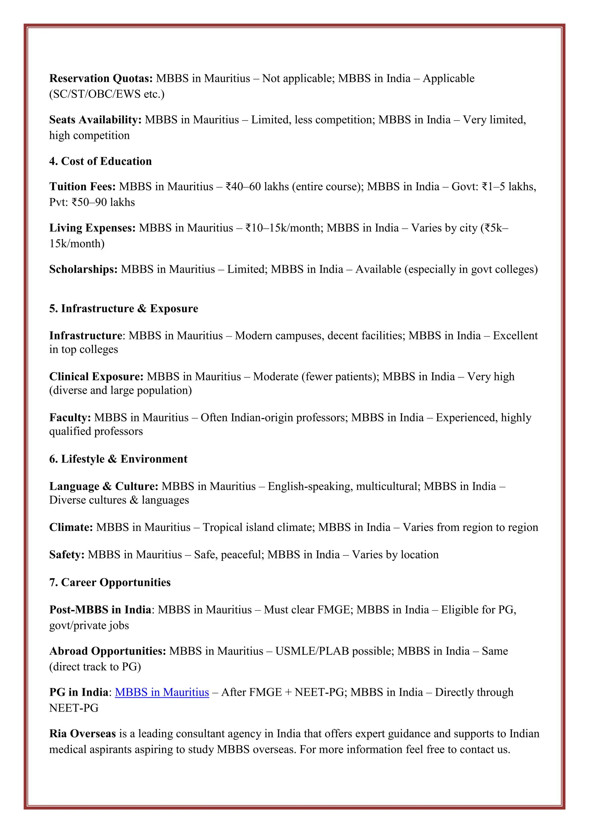 A Comprehensive Guide to MBBS in Mauritius | PDF