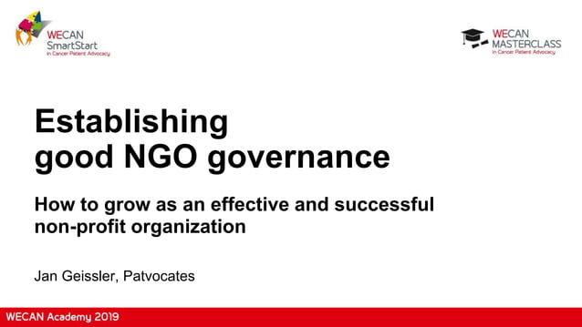 0301 1 Jan Geissler - Establishing good NGO governance | PPT