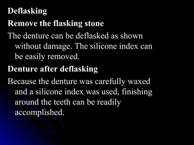 03 01 01_45-(flasking and processing complete denture) | PPT | Dental ...