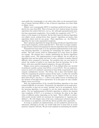 Shor's discrete logarithm quantum algorithm for elliptic curves | PDF