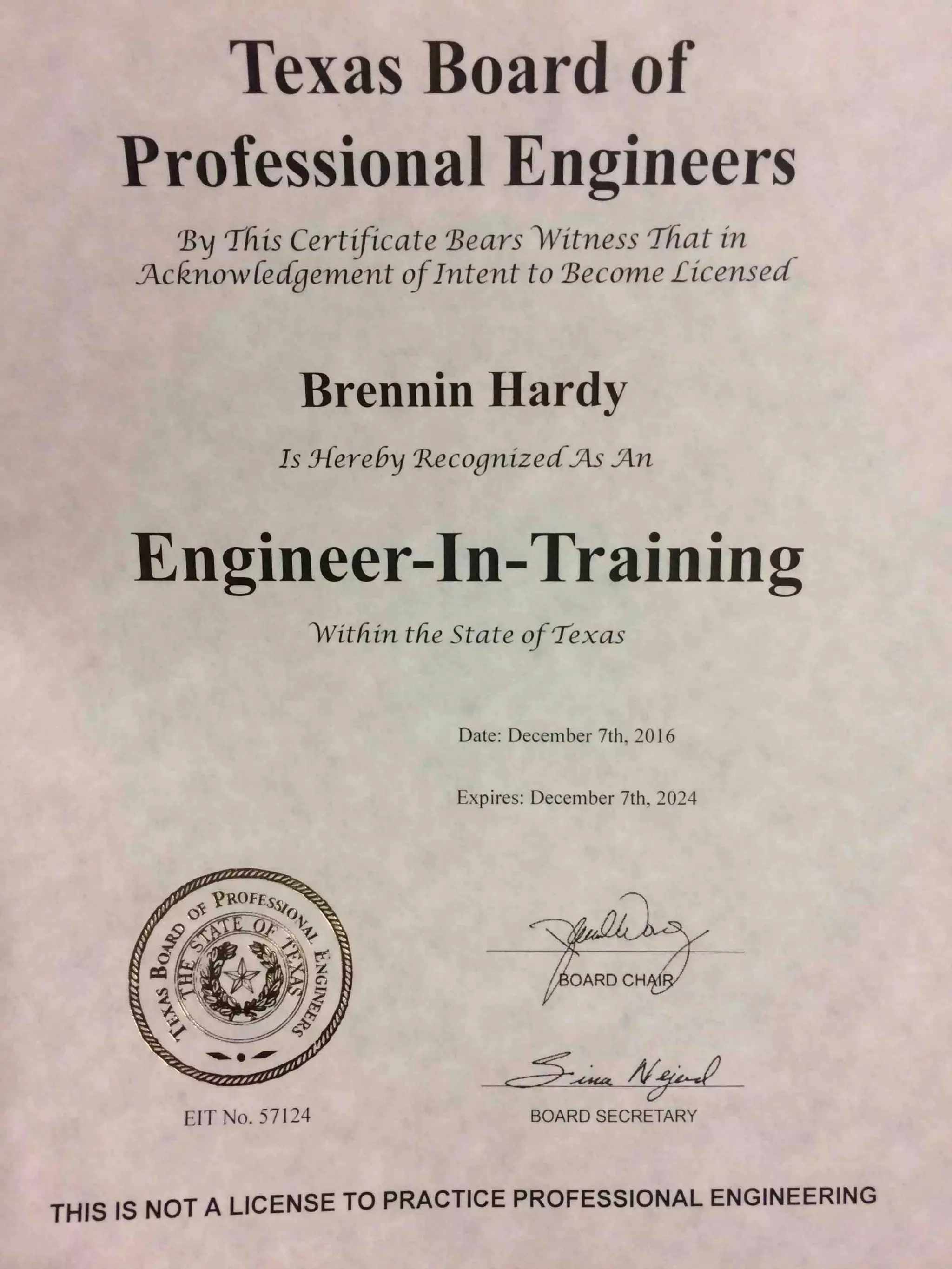 EIT Certificate | PDF