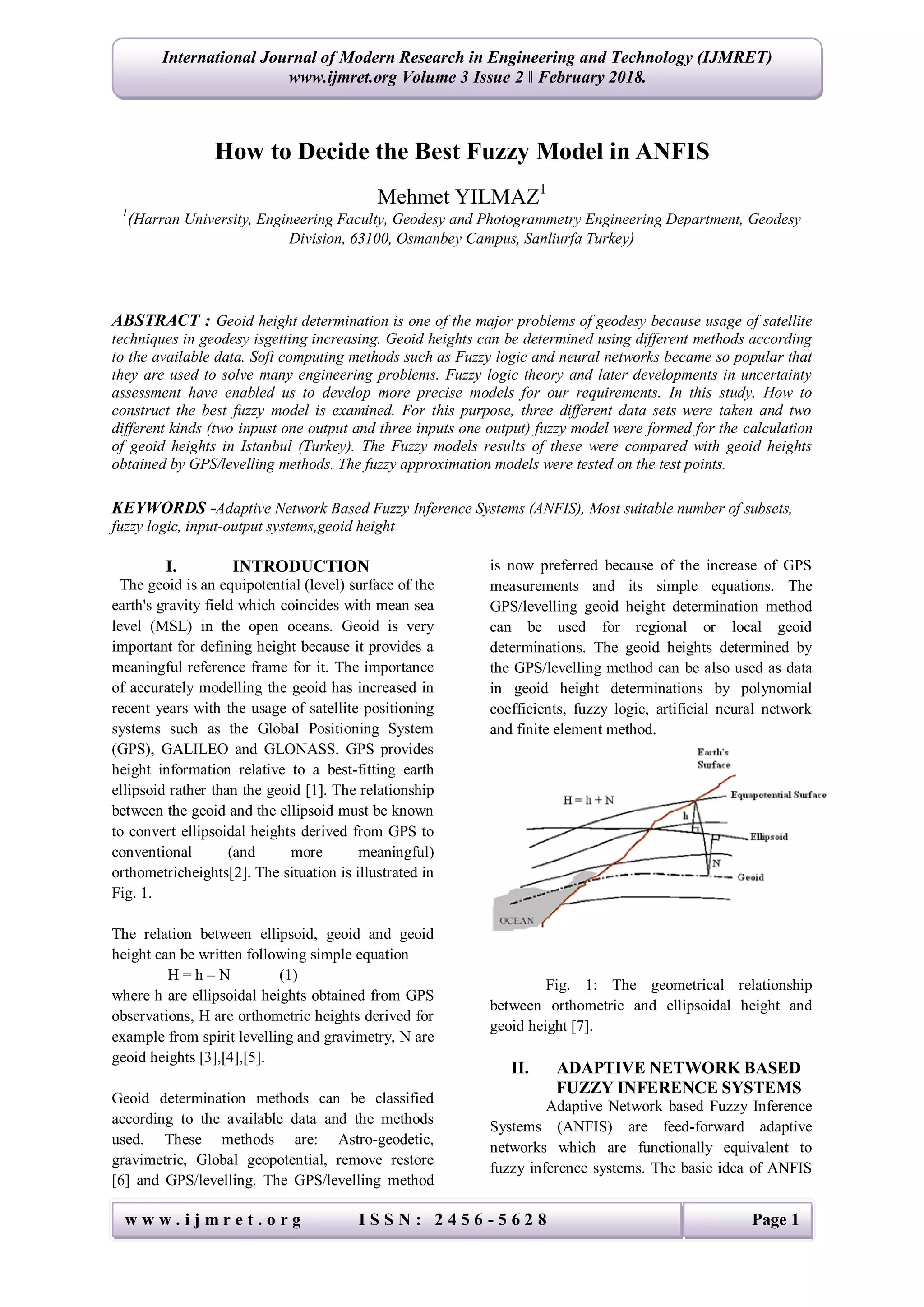 How to Decide the Best Fuzzy Model in ANFIS | PDF