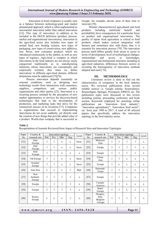 Innovation Typology in Food Industry Sector: A Literature Review | PDF | Business | Business and ...