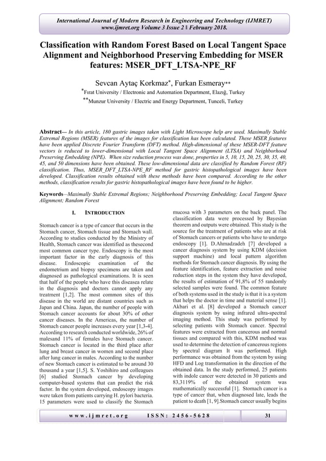 Classification With Random Forest Based On Local Tangent Space