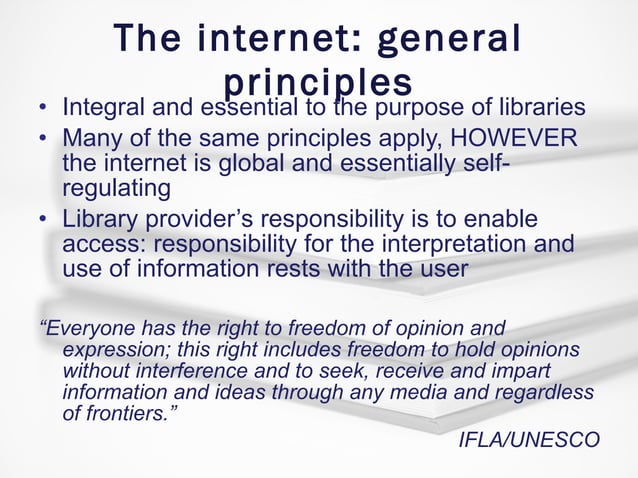 Guidance on the management of controversial material in public libraries | PPT