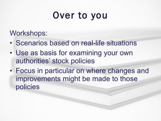 Guidance on the management of controversial material in public libraries | PPT