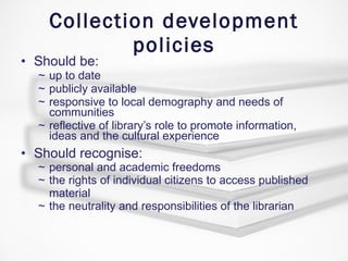 Guidance on the management of controversial material in public libraries | PPT