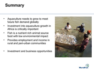 Aquaculture Futures: Supply and demand trends | PPT