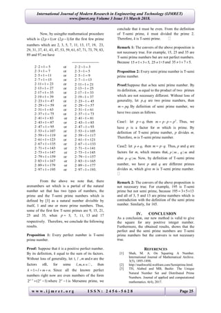 ON SQUARING A NUMBER AND T-SEMI PRIME NUMBER | PDF
