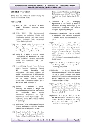 Comparative Analysis of High Speed Craft Hydrodynamic Characterization Algorithms | PDF