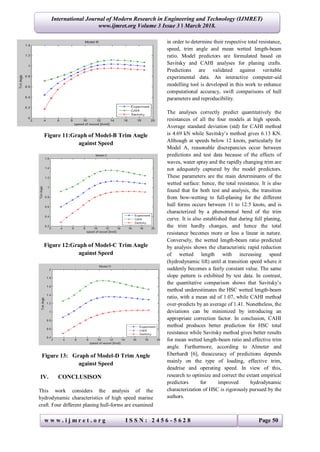 Comparative Analysis of High Speed Craft Hydrodynamic Characterization Algorithms | PDF