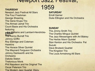 Jazz in 1959 | PPTX