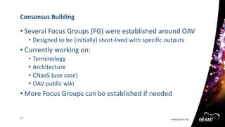 Orchestration, Automation and Virtualisation (OAV) in GÉANT | PPT