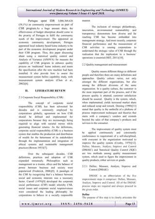 A Case Study of Quality Measurement System on CSR Capability by Using DMAIC in Home Industries | PDF