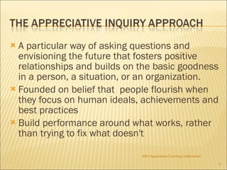 03 05 10 Appreciative Coaching & Mentoring | PPT