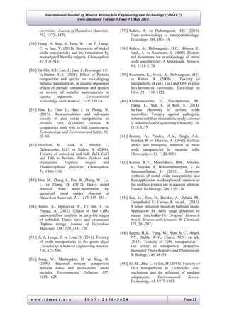 Environmental Toxicity of Nanoparticles Environmental Toxicity of ...