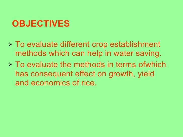 0761 Efficacy of Different Crop Establishment Methods on Yield and Ec…