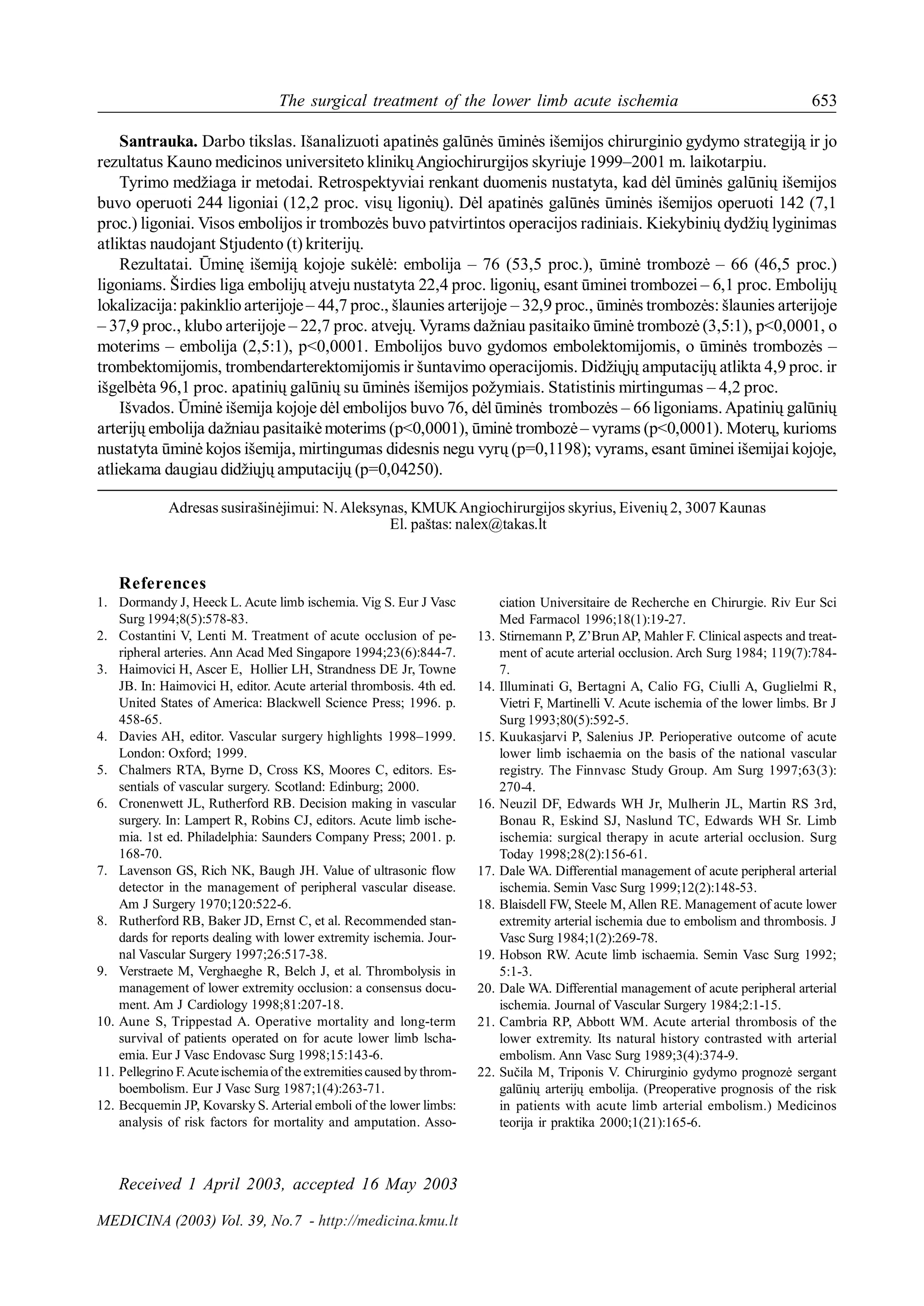 Lower limb ischemia | PDF