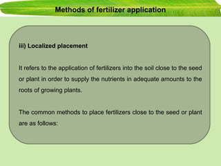 Methods of Fertilizer Application | PPT