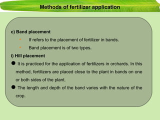 Methods of Fertilizer Application | PPT