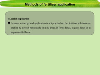Methods of Fertilizer Application | PPT