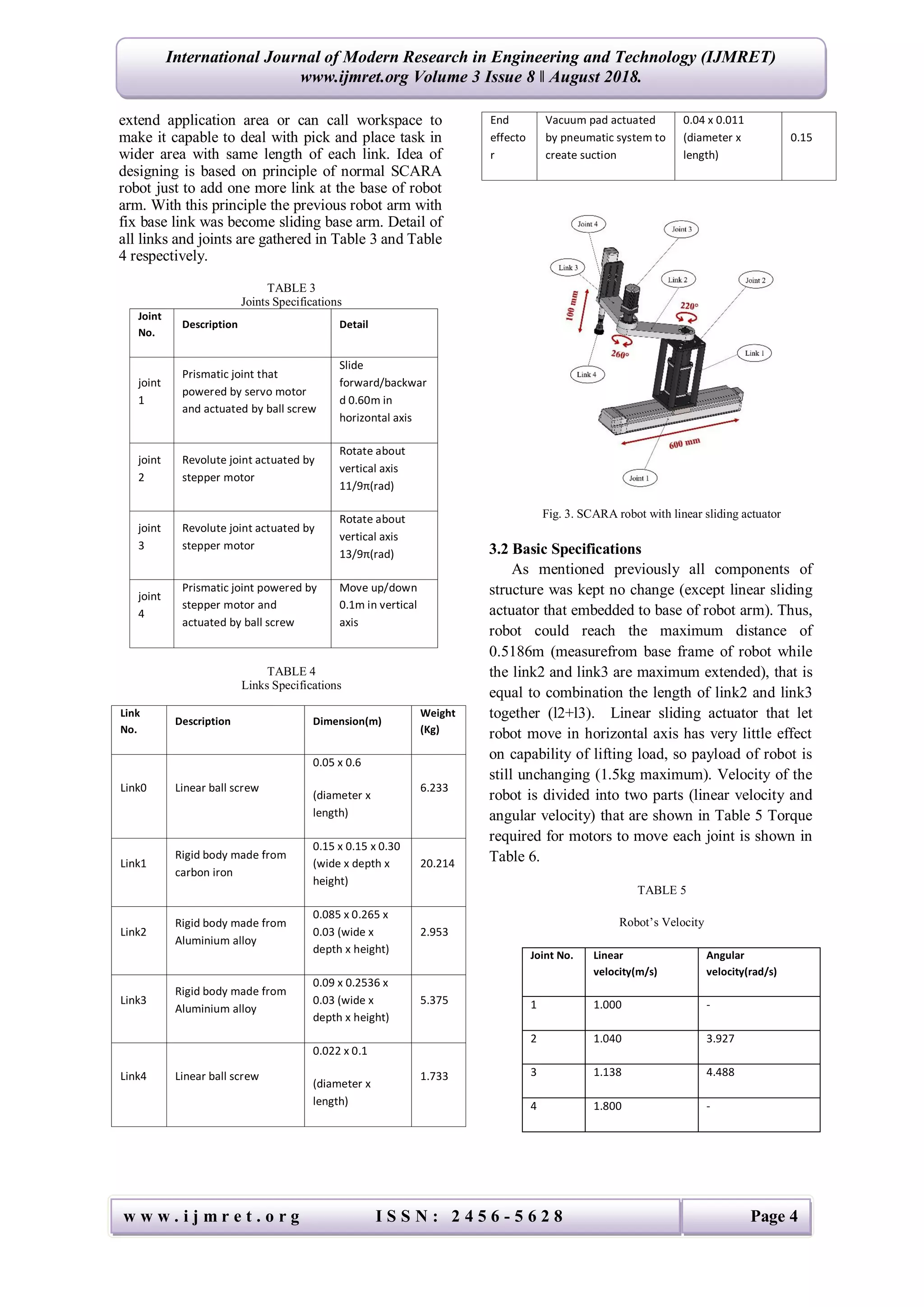 Kinematics Modeling and Simulation of SCARA Robot Arm | PDF